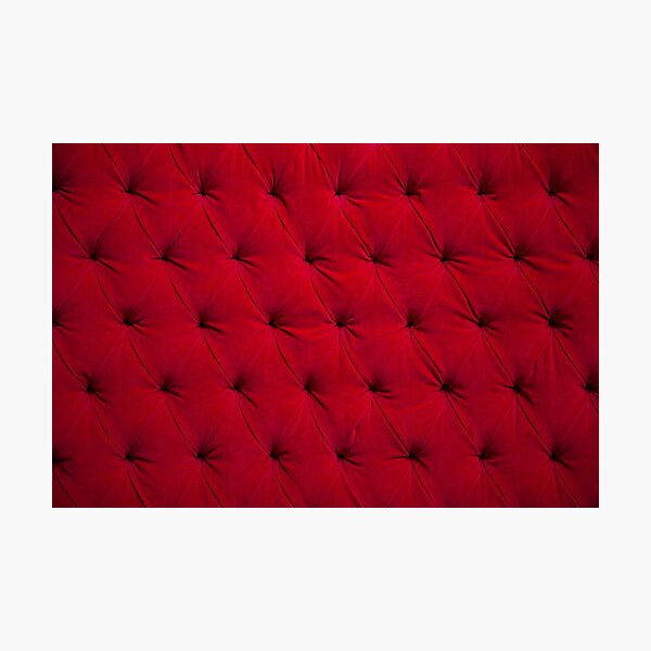 "Padded Tufted red velvet | Texture" Photographic Print for Sale by ...