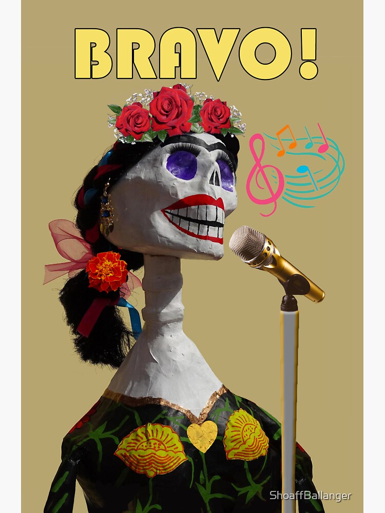 "Bravo! Singing Female Skeleton " Sticker for Sale by ShoaffBallanger | Redbubble