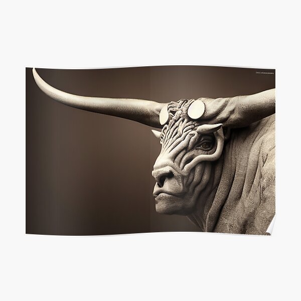 "Minotaur" Poster for Sale by MecaTime | Redbubble