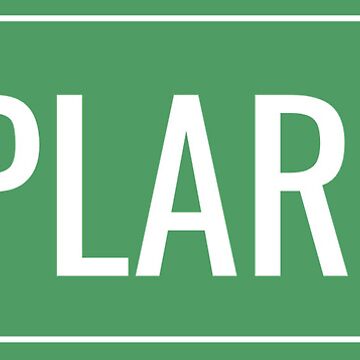 "poplar street street sign" Sticker for Sale by agreenfaerie | Redbubble