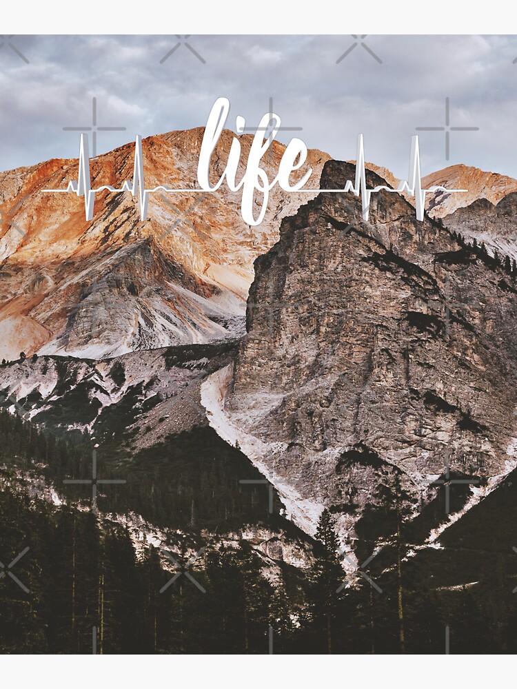 "MOUNTAINS LIFE DESIGN" Sticker for Sale by Allark | Redbubble