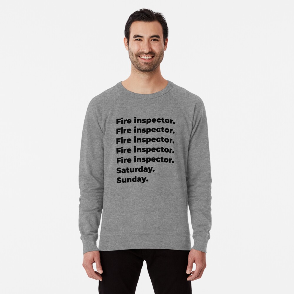"Fire inspector funny workweek" Sticker for Sale by SVPOD | Redbubble