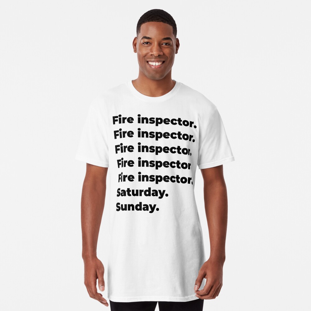 "Fire inspector funny workweek" Sticker for Sale by SVPOD | Redbubble