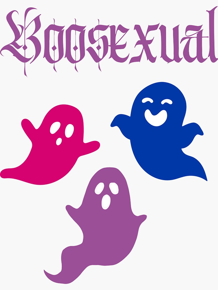 "Boosexual Bi Pride Ghosts" Sticker for Sale by Infuriating | Redbubble