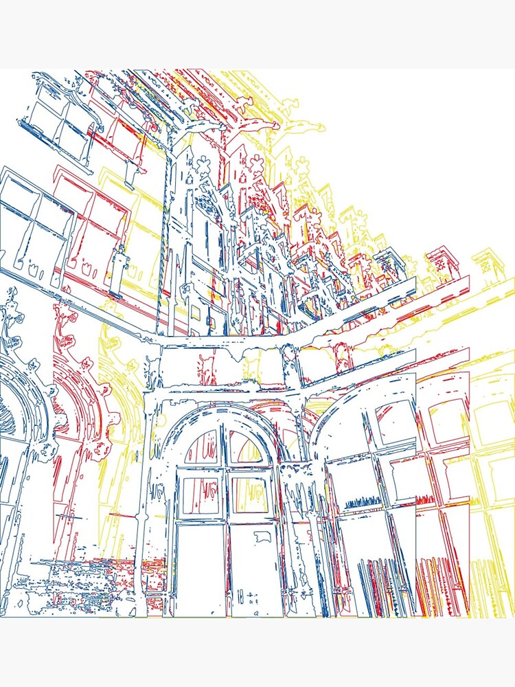 "Building Glitch in Primary Colors" Sticker for Sale by livs-sunflower ...