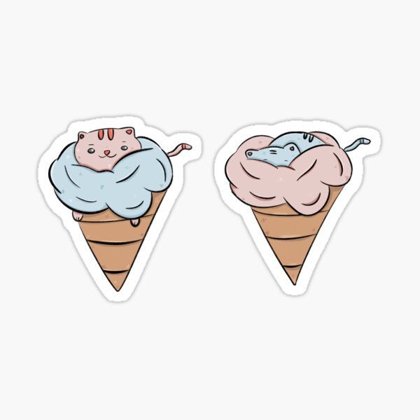 "Cotton Candy cat sticker set " Sticker for Sale by L0serv1lle | Redbubble