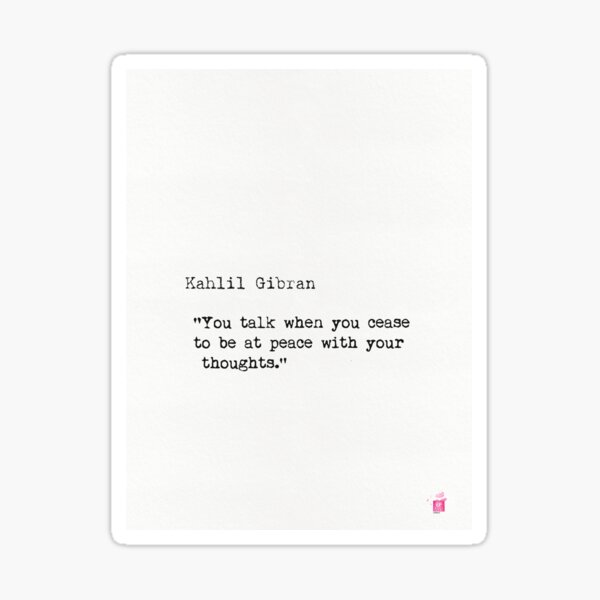"Kahlil Gibran quote" Sticker by Pagarelov | Redbubble