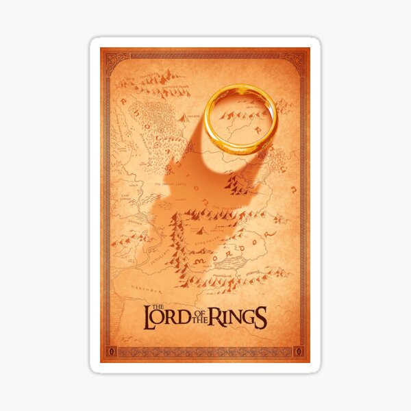 "Map Of Ring" Sticker for Sale by ClaudeGanier | Redbubble