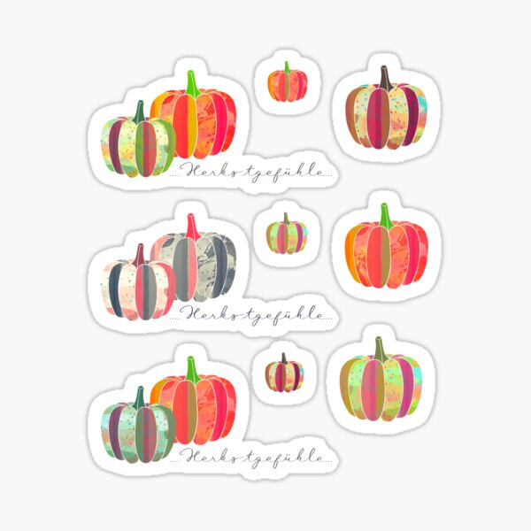 "Autumn feelings - sticker sheet with pumpkins" Sticker for Sale by ...