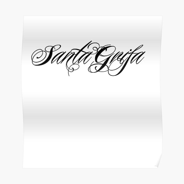 "santa grifa merch logo" Poster for Sale by MasterCoShop | Redbubble