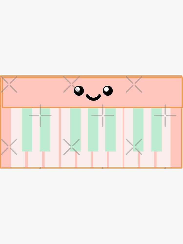 "Simple Cute Piano Keyboard Sticker " Sticker for Sale by MadebyCRO ...