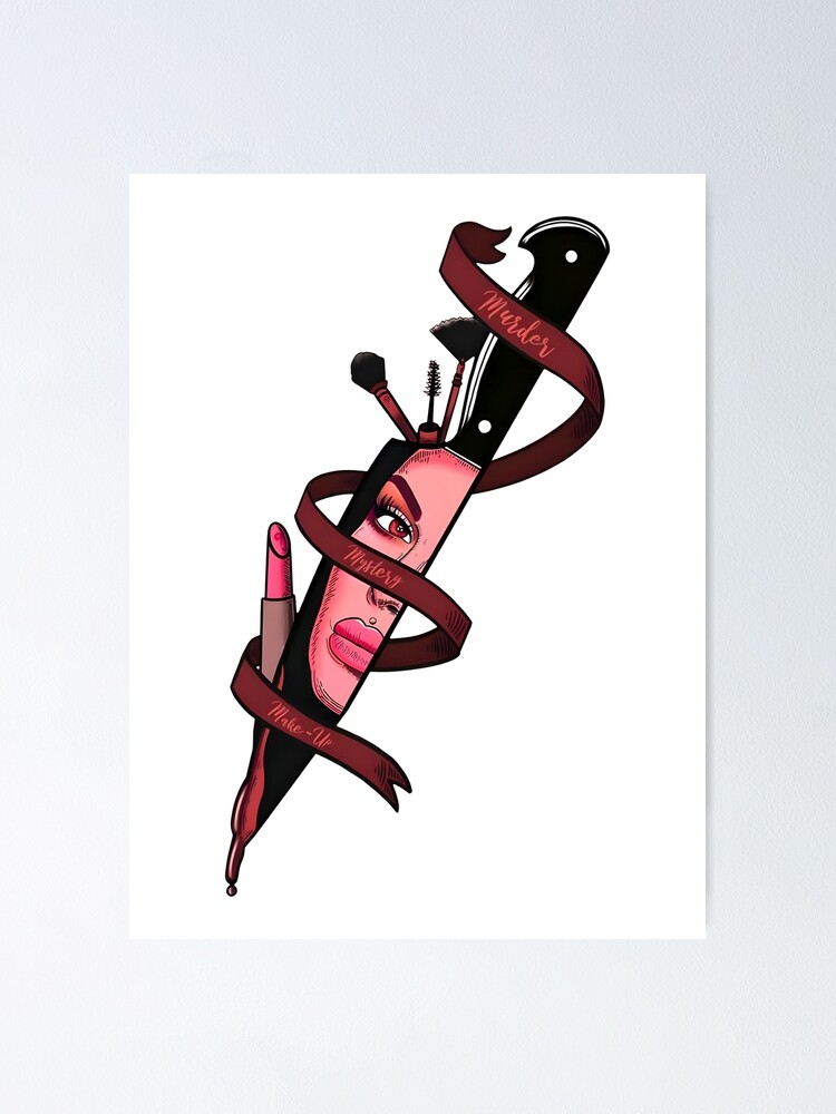 "Bailey Sarian skull murder mystery and makeup Knife" Poster for Sale ...