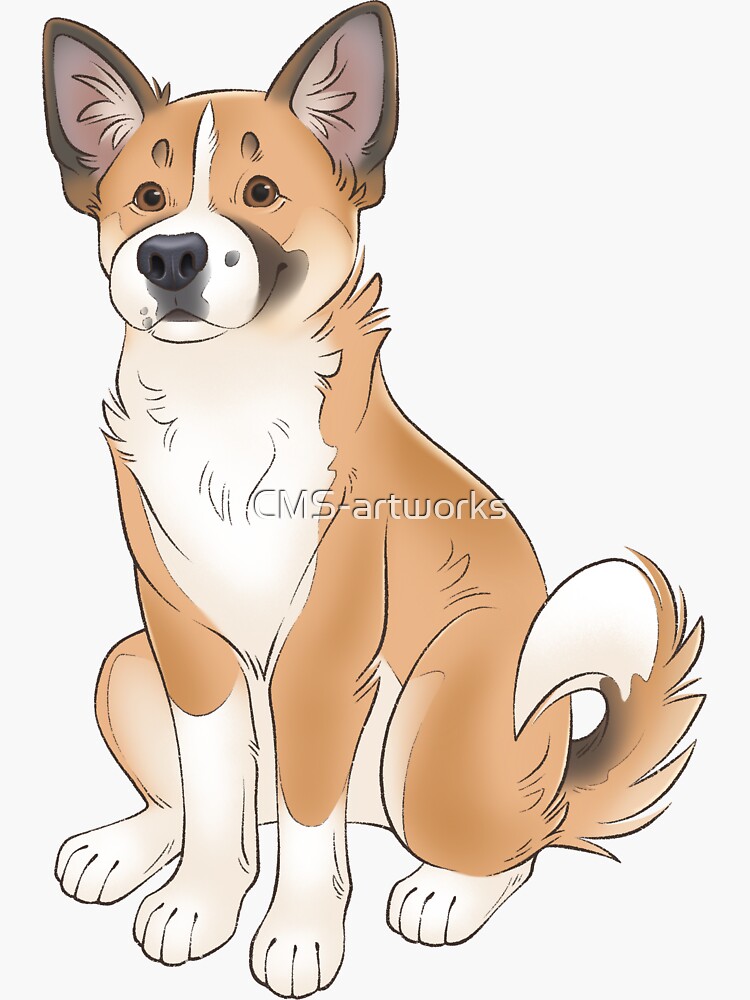 "Samoa the Box Dog" Sticker for Sale by CMS-artworks | Redbubble