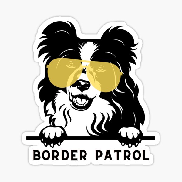 "Border Collie-Border Patrol" Sticker for Sale by laurajune28 | Redbubble