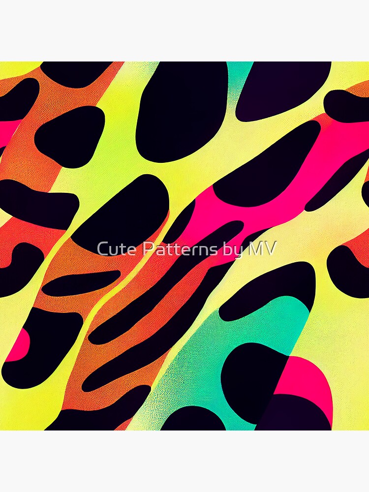 "Neon Animal Print Pattern " Sticker for Sale by cutepatternsmv | Redbubble