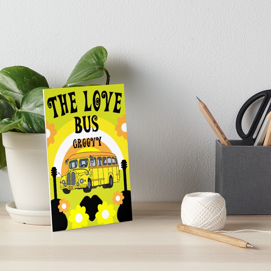 Lámina rígida «Hippie Love Bus - Generación Hippie - Accesorios Hippies ...