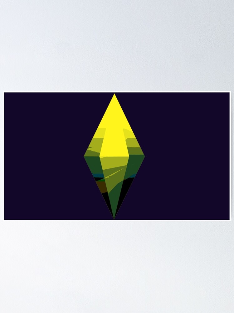"PS1 Style Plumbob Yellow" Poster for Sale by HejEnigma | Redbubble