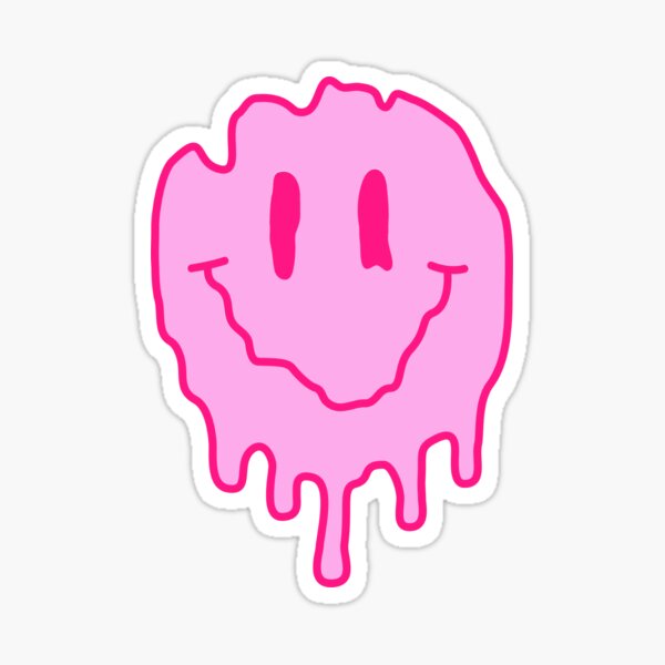 "PINK SLIME SMILEY FACE" Sticker for Sale by Trendyclubshop | Redbubble