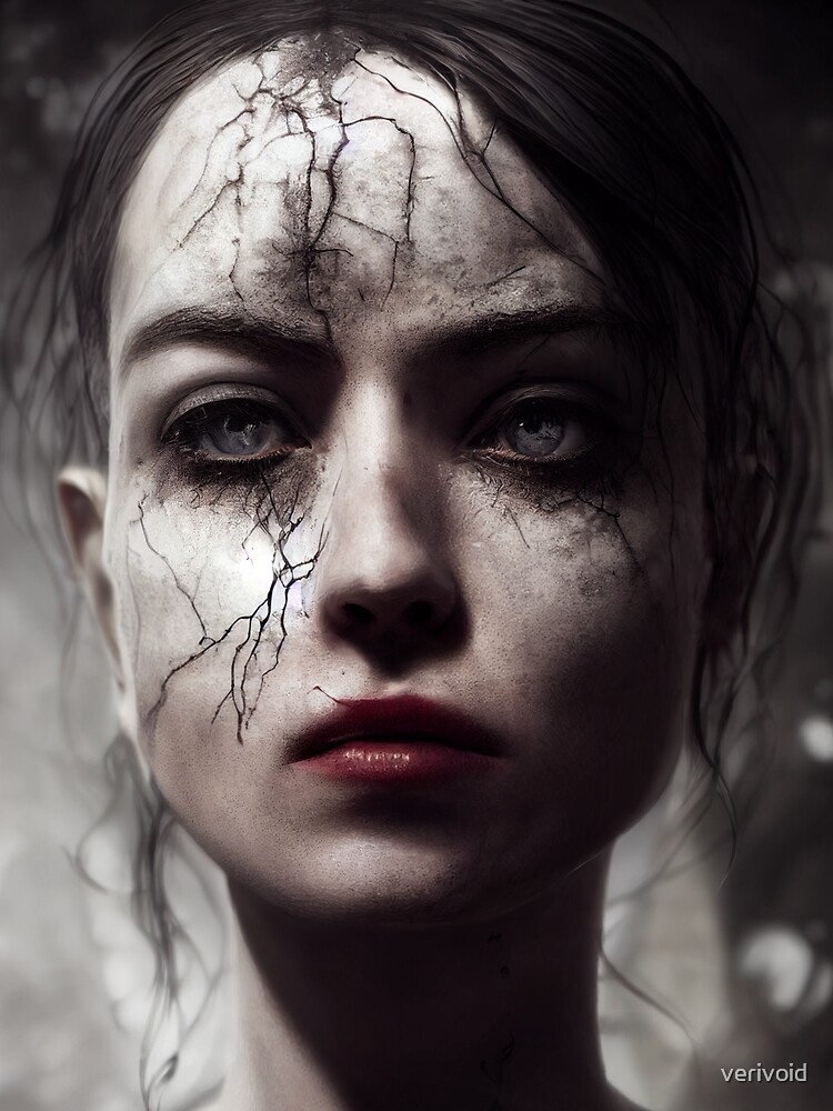 Póster «hembra zombie infectado goth emo realista 3D ilustración ...