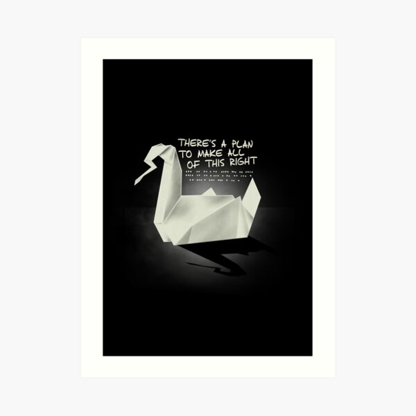 "Prison Swan Origami " Art Print for Sale by NemiMakeit | Redbubble