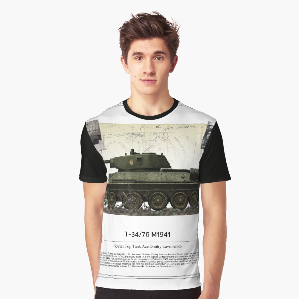 "T-34/76 1941, Dmitry Lavrinenko" T-shirt for Sale by TheCollectioner ...