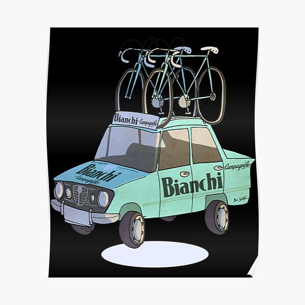 "Bianchi Cycling Team Car " Poster for Sale by hotwheel12 | Redbubble
