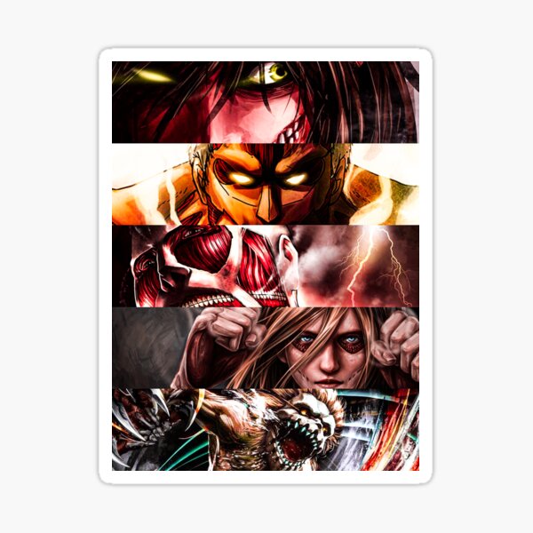 "Attack on Titan." Sticker for Sale by khaled9999 | Redbubble