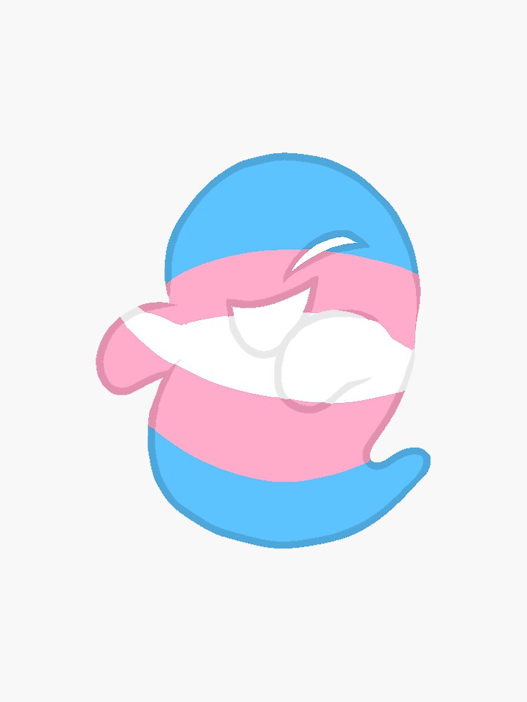 "Transgender Simple Ghost " Sticker for Sale by goreratic | Redbubble