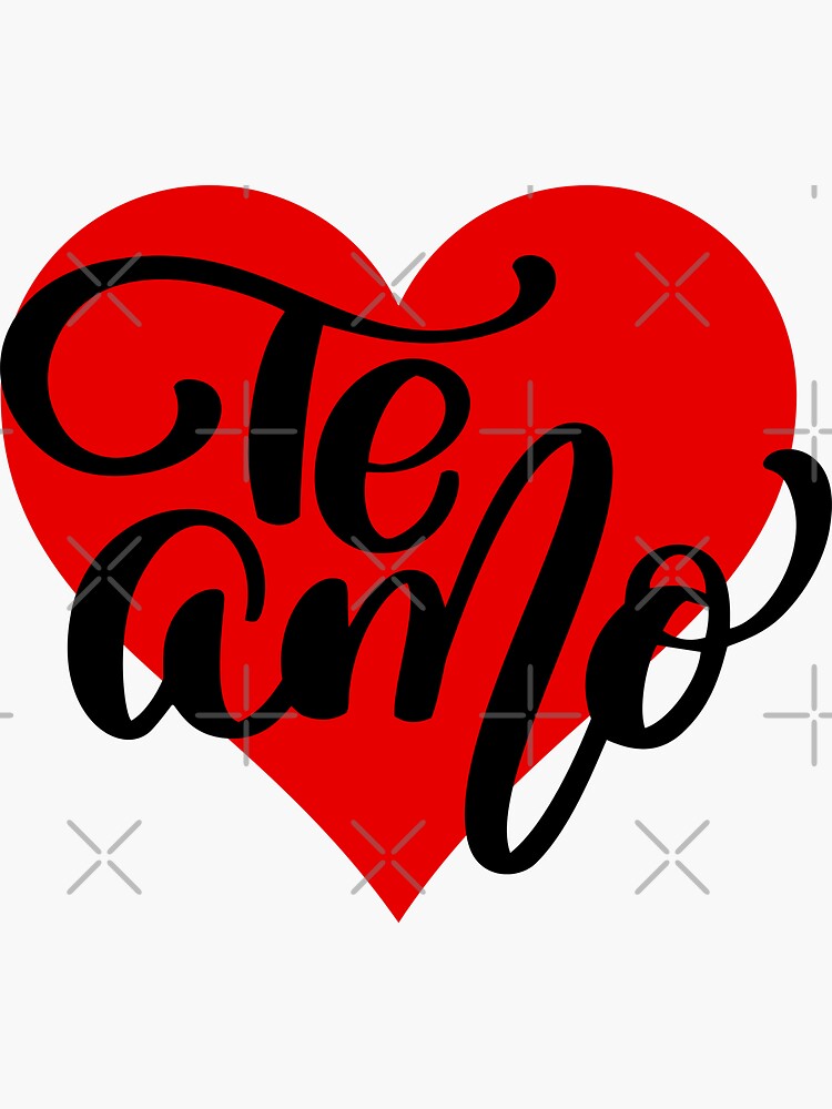 "Te amo cute heart" Sticker for Sale by DeversDesigns | Redbubble