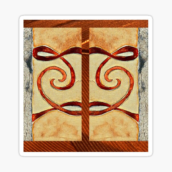 "Tuscan Red and Gold" Sticker for Sale by oh-bi-me | Redbubble