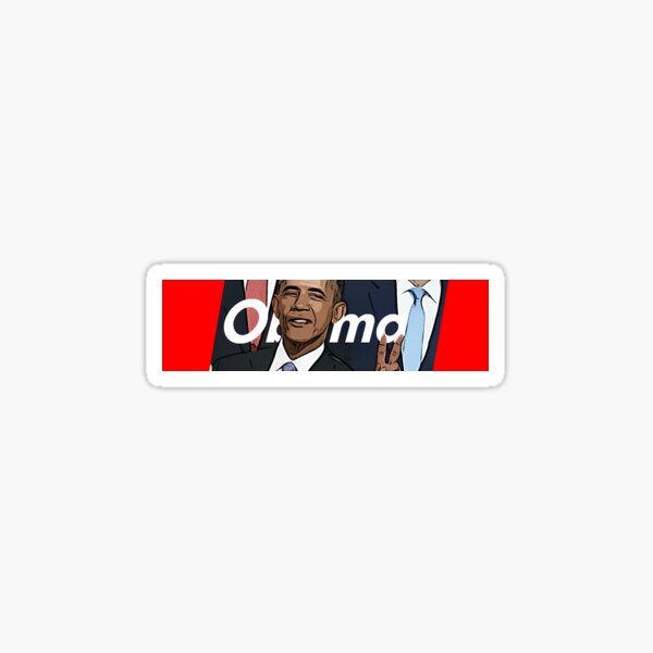 "OBAMA Box Logo" Sticker for Sale by Redbates | Redbubble