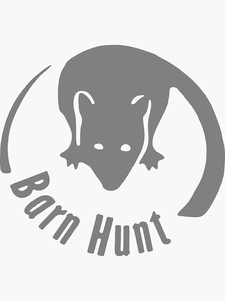 "BARN HUNT" Sticker for Sale by charliefur | Redbubble