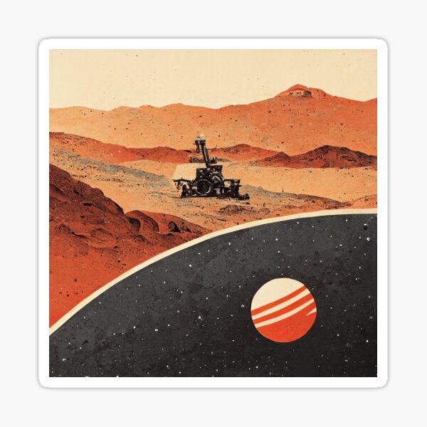 "Mission to Mars" Sticker for Sale by Lazer-Designs | Redbubble