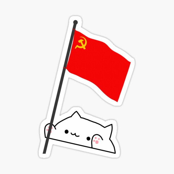 "Comrade Bongo Cat " Sticker for Sale by BluebellPainter | Redbubble