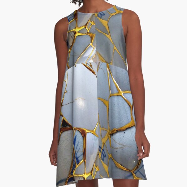 "Kintsugi" A-Line Dressundefined by delfmeunier | Redbubble