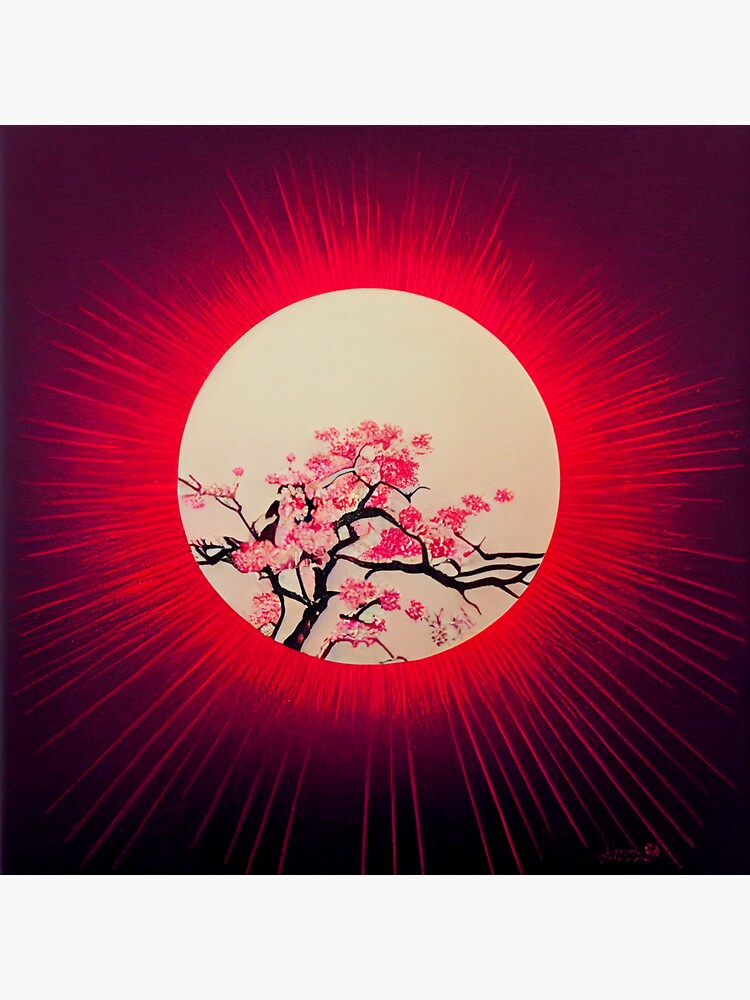 "Japanese Sun 2" Sticker for Sale by UniqeDesign | Redbubble