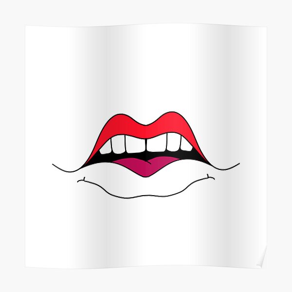 "Cartoon Mouth" Poster for Sale by Belel25 | Redbubble