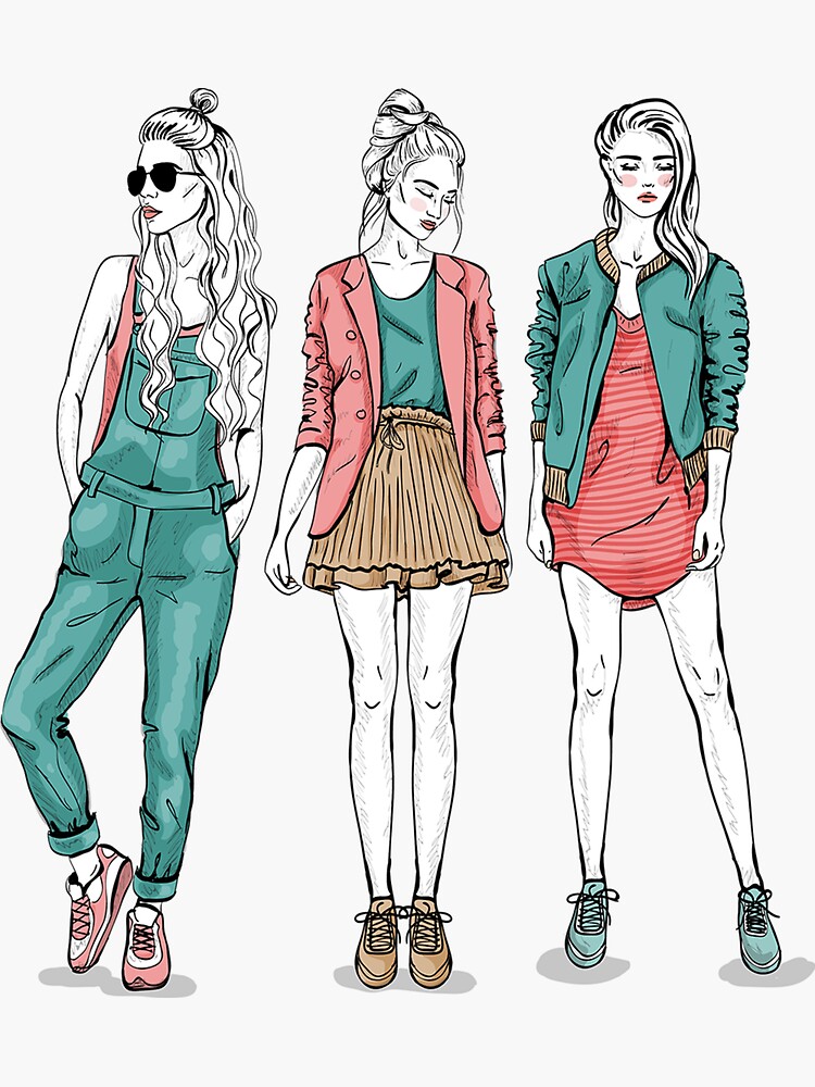 "Fashion Model" Sticker for Sale by serkilic | Redbubble