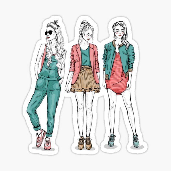 "Fashion Model" Sticker for Sale by serkilic | Redbubble