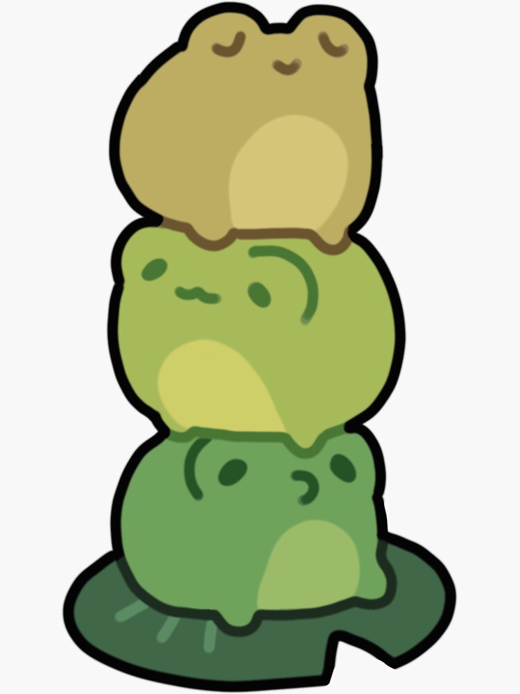 "frog stack" Sticker for Sale by eggnoogy | Redbubble