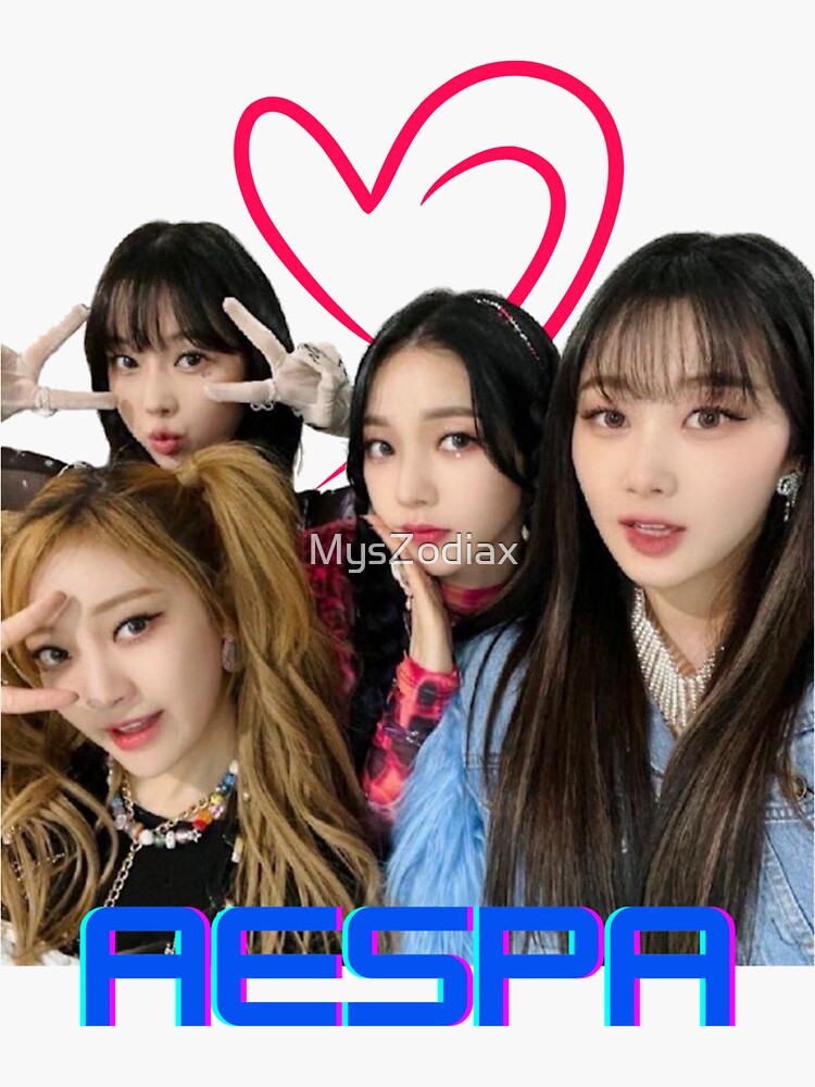 "AESPA" Sticker for Sale by MysZodiax | Redbubble