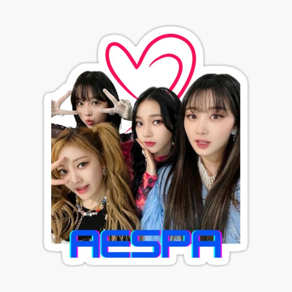 "AESPA" Sticker for Sale by MysZodiax | Redbubble
