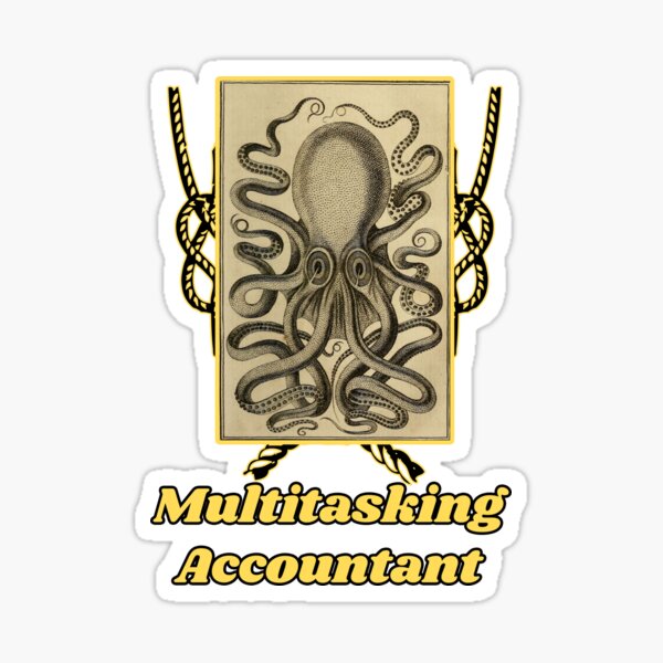 "'Multitasking Accountant' Old Book Octopus Graphic - Funny Quotes ...