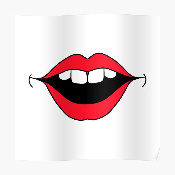 "Cartoon Mouth" Poster for Sale by Belel25 | Redbubble