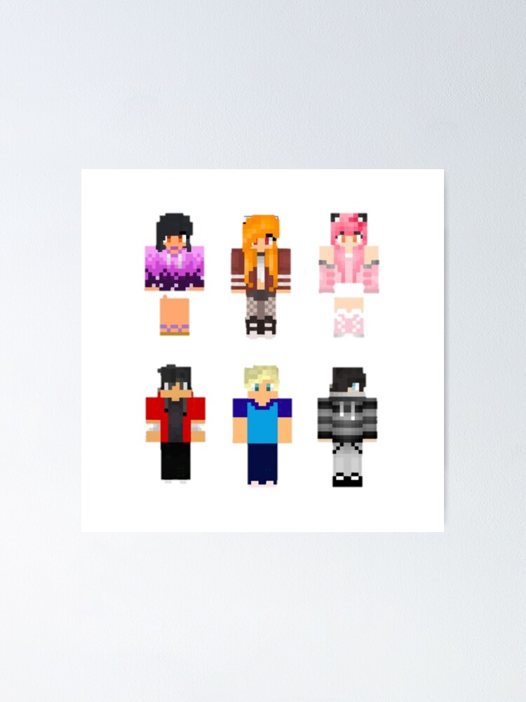 "Aphmau Friend Minecraft skin " Poster for Sale by OTPcode | Redbubble