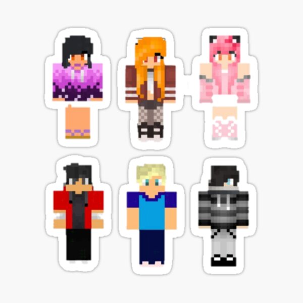 Aphmau Friend Minecraft Skin Sticker For Sale By Otpcode Redbubble