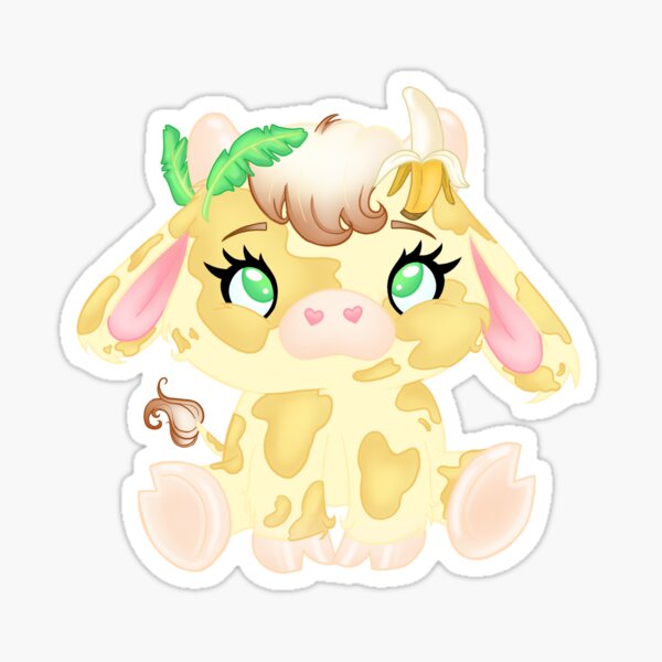 "Banana Cow" Sticker for Sale by SunnyGlow | Redbubble