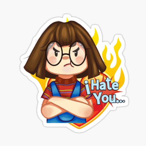 "I Hate You Emoji " Sticker for Sale by Bashini | Redbubble