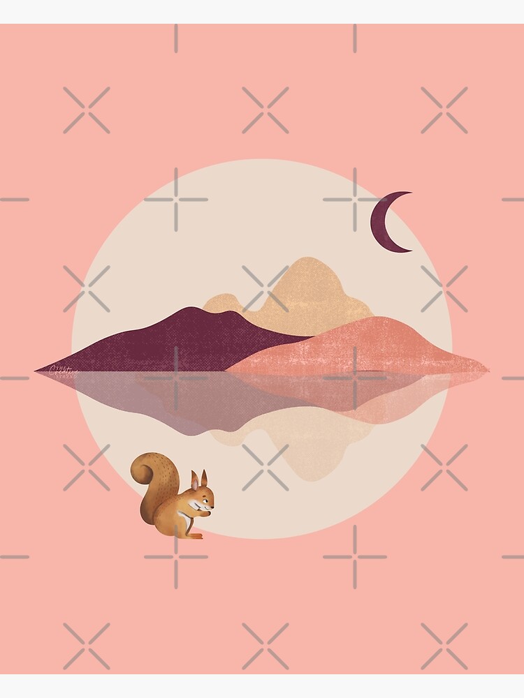 "Adventure time with a curious Squirrel." Poster for Sale by ...