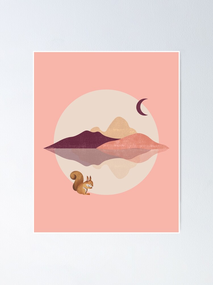 "Adventure time with a curious Squirrel." Poster for Sale by ...